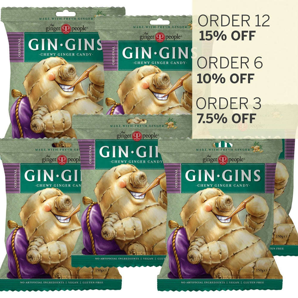 GIN GINS® ORIGINAL GINGER CHEWS 150g – The Ginger People UK